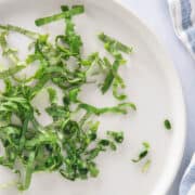Basil Chiffonade (How to Chiffonade Basil and other Herbs) - Urban Farmie