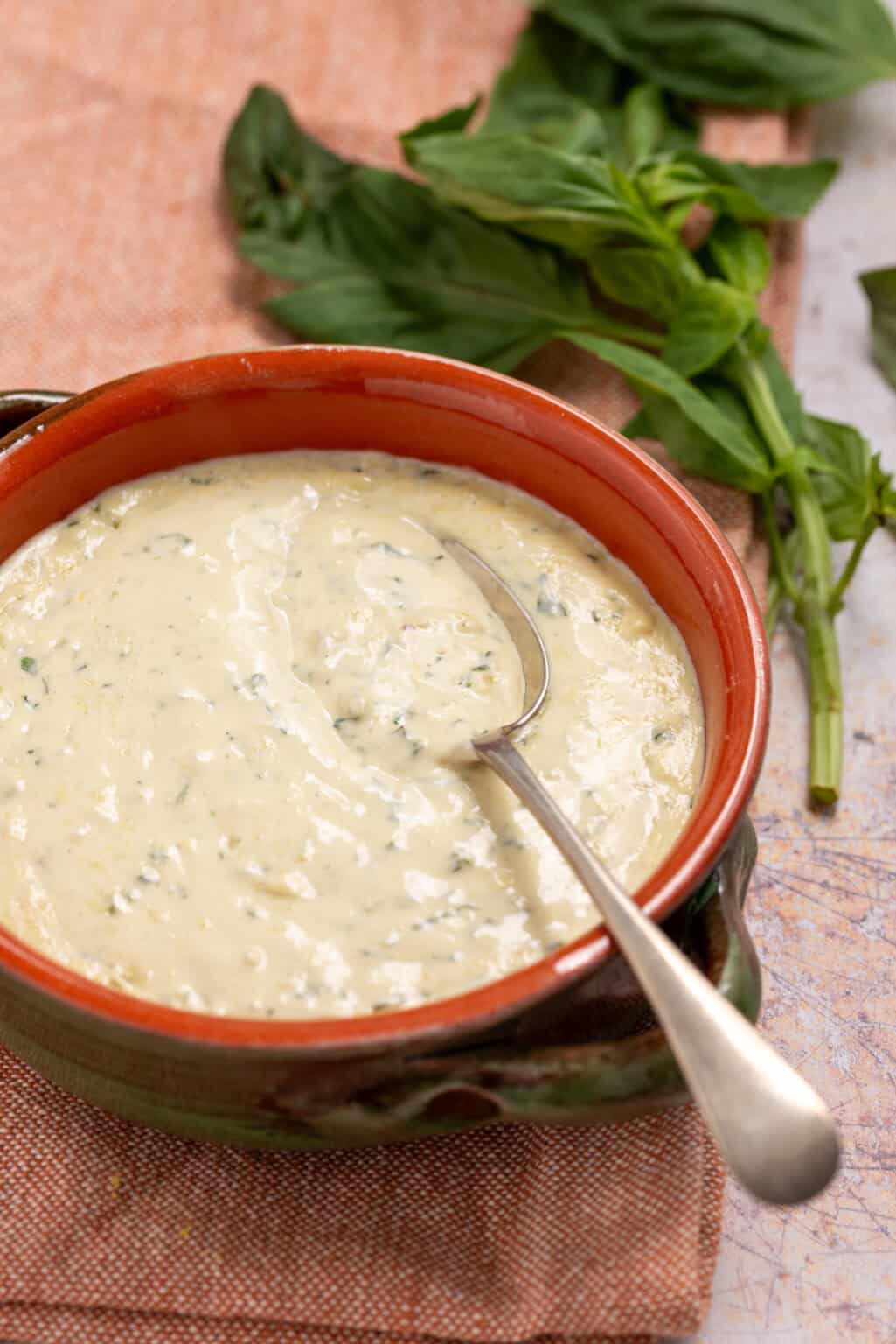 Basil Cream Sauce (Easy Summer Pasta Sauce!) - Urban Farmie