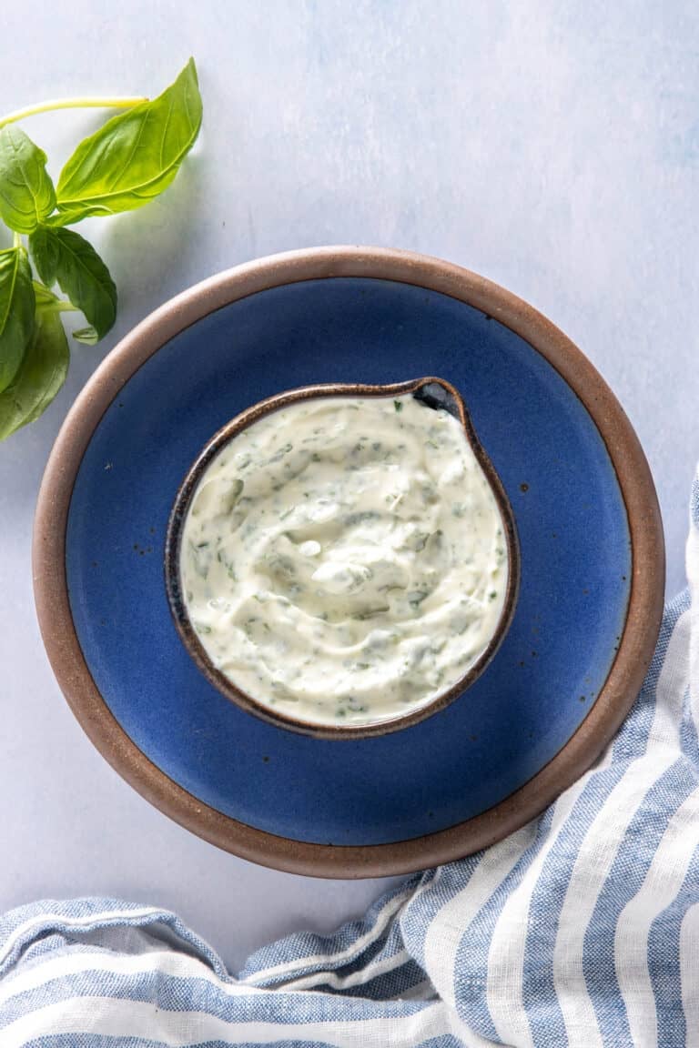 Basil Mayonnaise (Two Ingredients Only!)- Urban Farmie