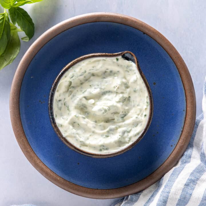 Basil Mayonnaise (Two Ingredients Only!)- Urban Farmie