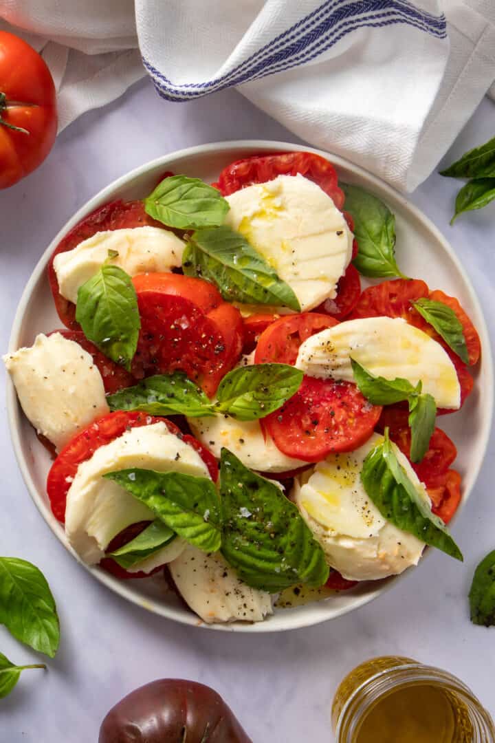 Homemade Caprese Salad (Heirloom & Cherry Tomatoes)