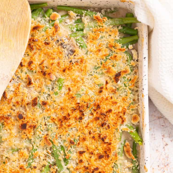Cheesy Green Bean Casserole - Urban Farmie