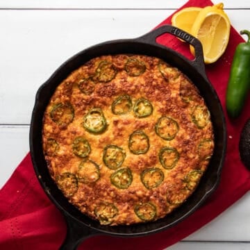 Cast Iron Skillet Cornbread (or Quiche!)