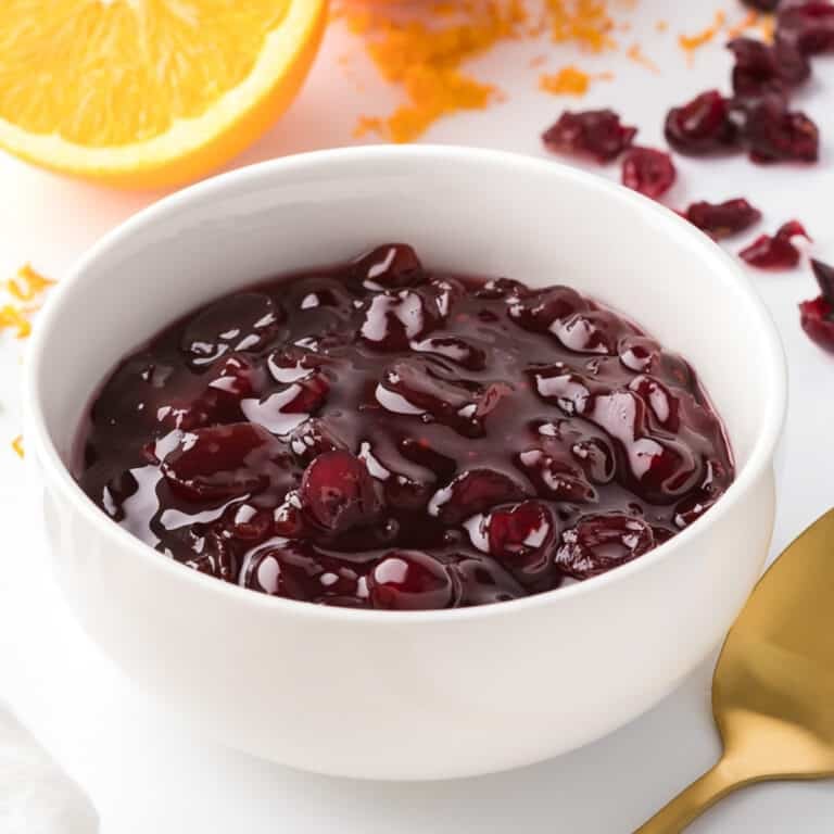 Easy Cranberry Sauce with Dried Cranberries (20 Mins Only!)