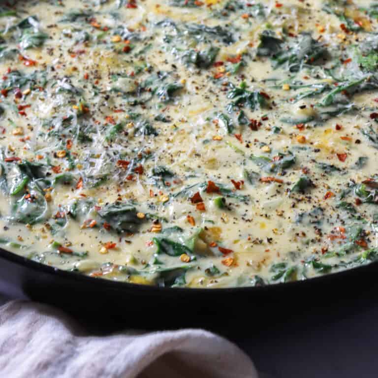 Creamed Spinach (Spinach Maria) - Urban Farmie