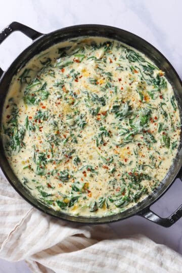 Creamed Spinach (Spinach Maria) - Urban Farmie