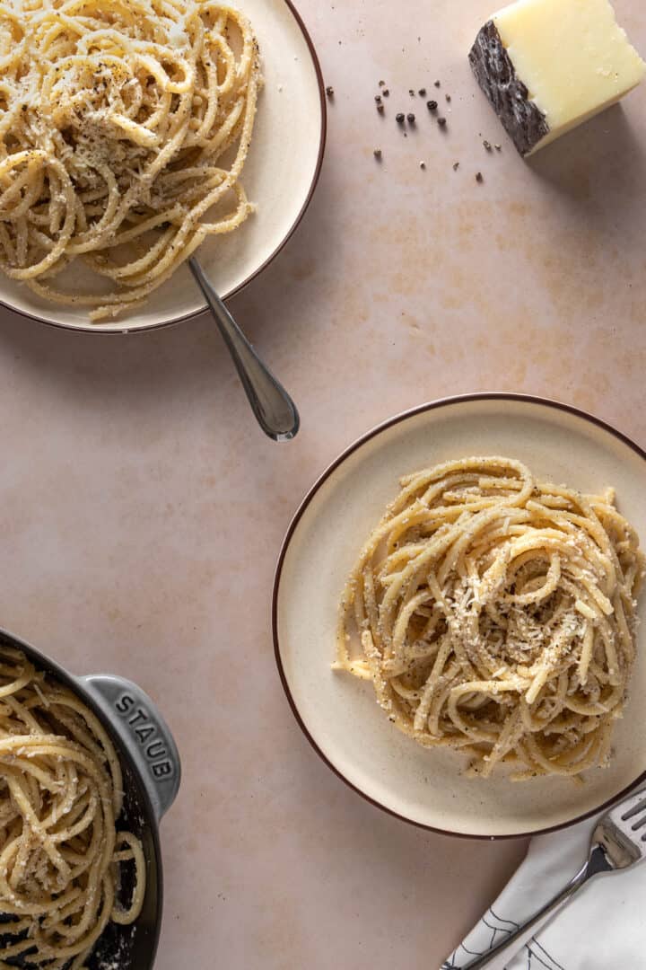 Authentic Bucatini Cacio e Pepe (3 Ingredients Only!)