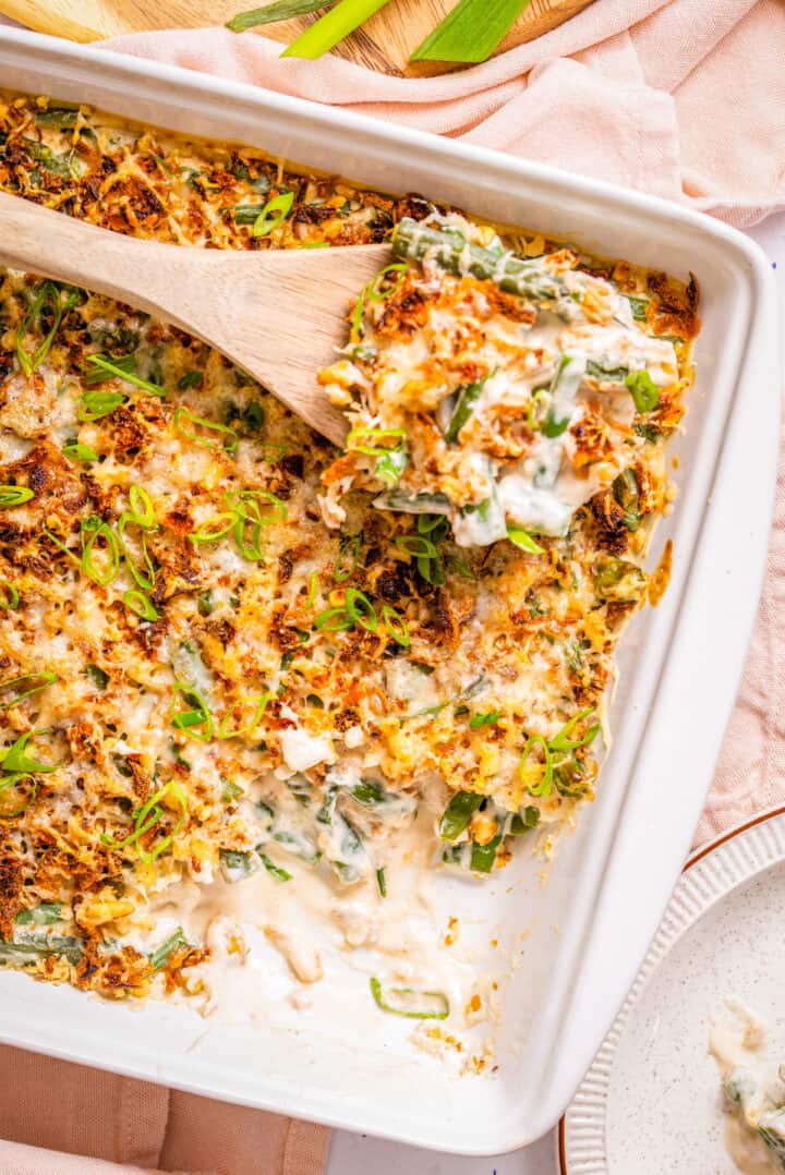 Green Bean Casserole with Cream Cheese - Urban Farmie