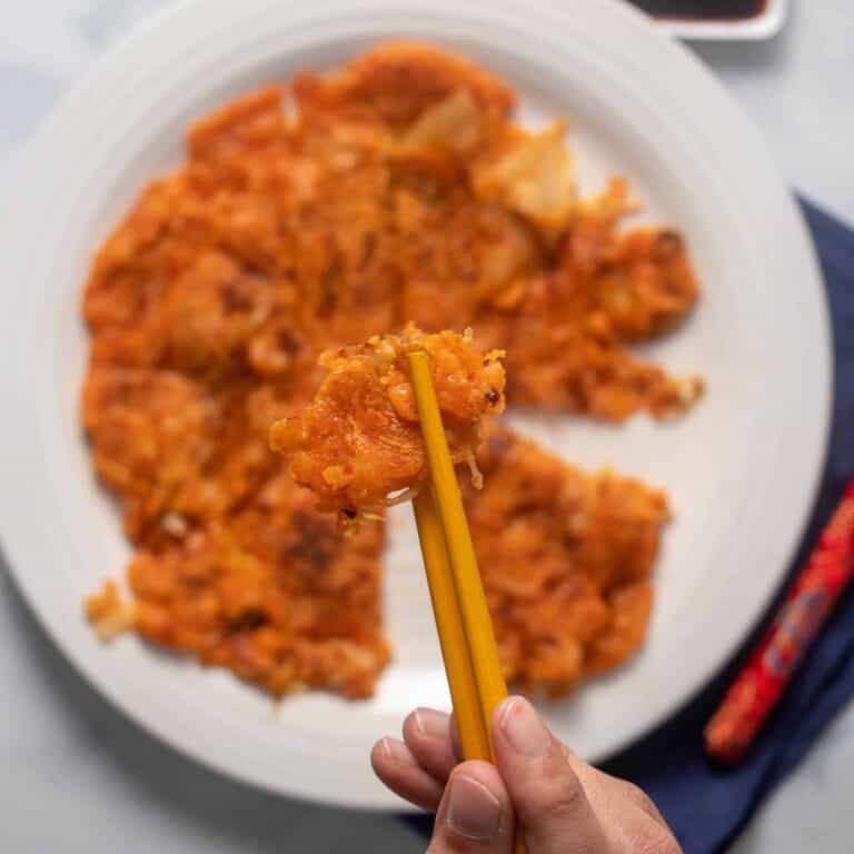 Crispy Kimchi Pancakes (Kimchijeon)