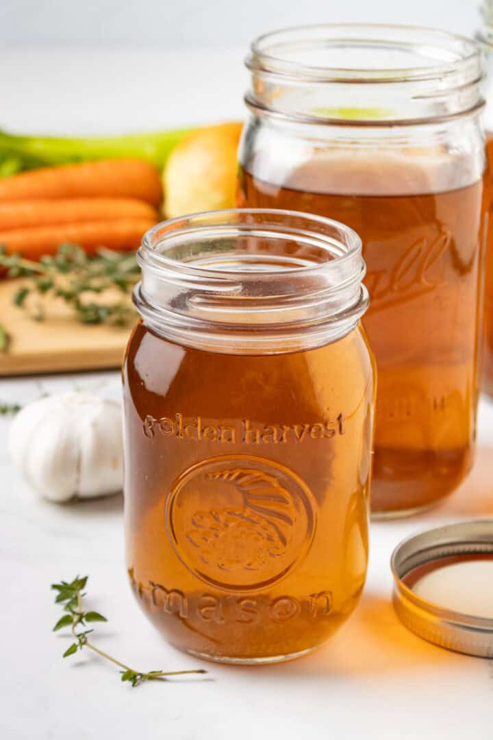 Slow Cooker Vegetable Broth (+ Ideal Veggies Infographic)