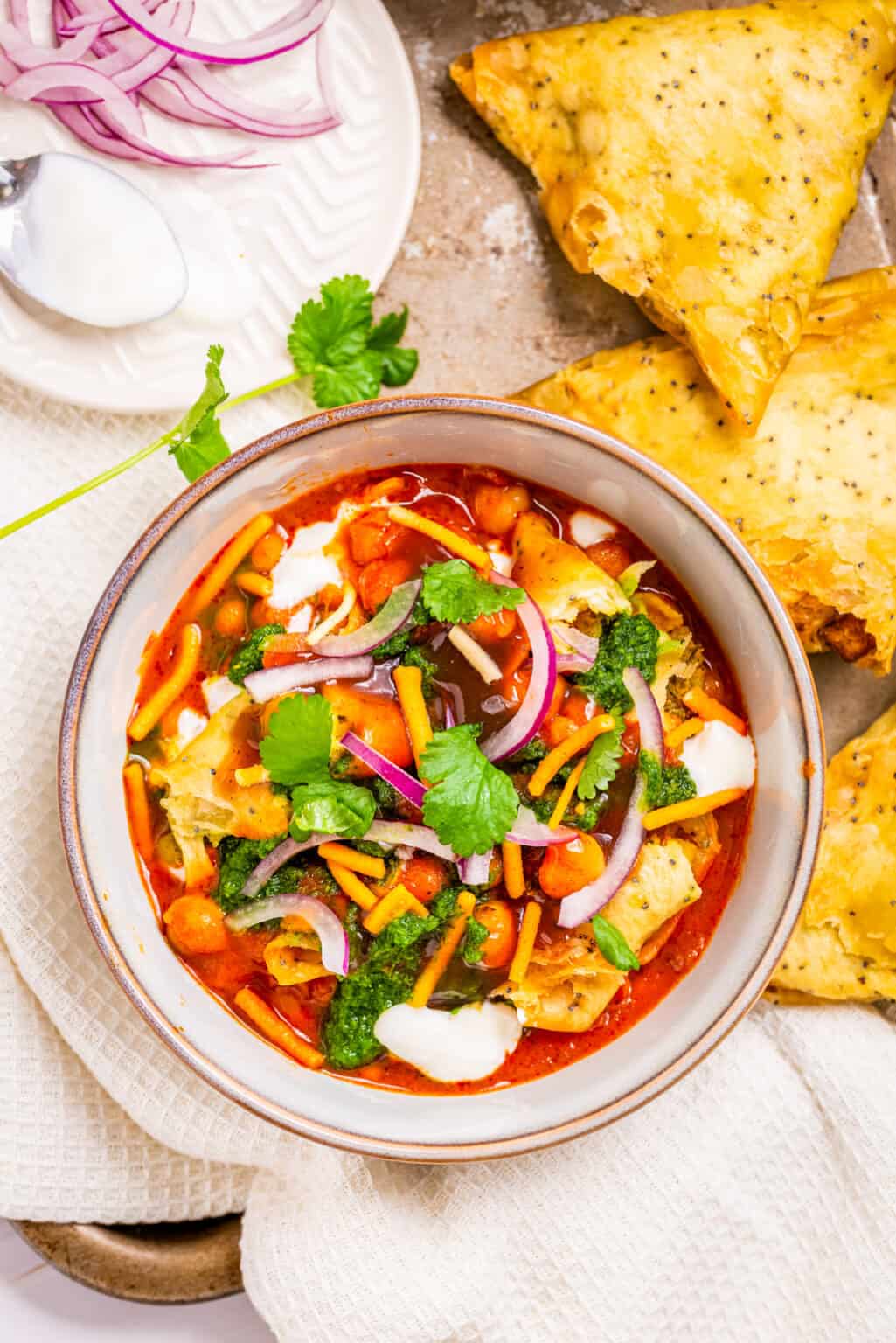 Samosa Chaat - Urban Farmie