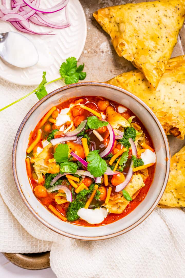Samosa Chaat - Urban Farmie