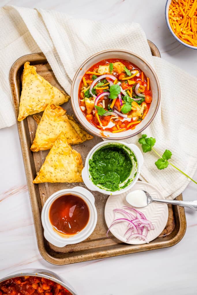 Samosa Chaat - Urban Farmie