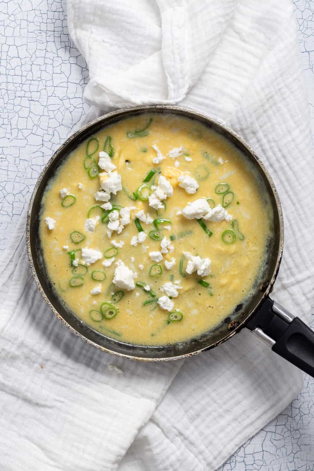 Scrambled Eggs with Goat Cheese