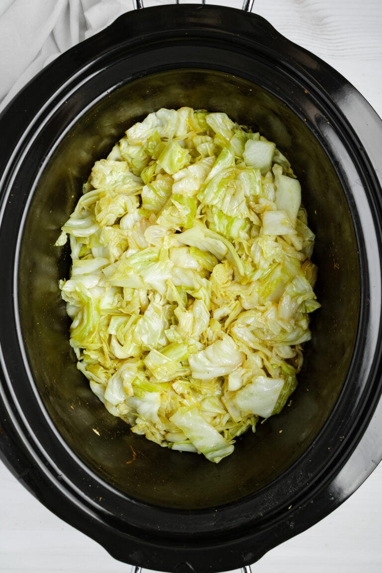 Slow Cooker Cabbage - Buttery + No Bacon!