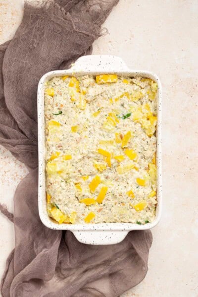 Squash Casserole with Stuffing - Urban Farmie